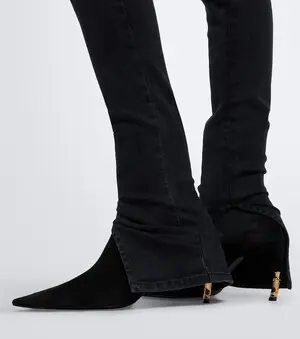 Gucci Embellished Suede Ankle Boots