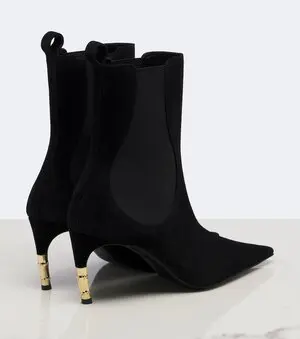 Gucci Embellished Suede Ankle Boots