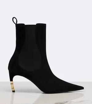 Gucci Embellished Suede Ankle Boots