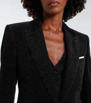 TOM FORD Polka-dot Cotton Velvet Blazer