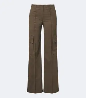 Burberry Cotton-blend Gabardine Cargo Pants - Green