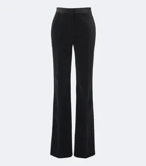 TOM FORD Polka-dot Cotton Velvet Straight Pants - Black