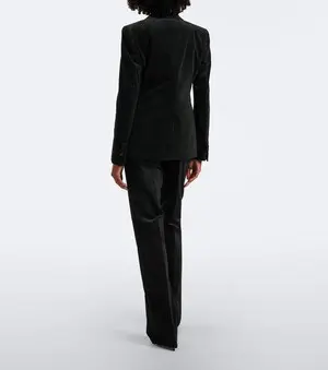 TOM FORD Polka-dot Cotton Velvet Straight Pants