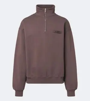 Jacquemus Camionneur Half-zip Cotton Jersey Sweatshirt - Brown