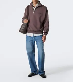 Jacquemus Camionneur Half-zip Cotton Jersey Sweatshirt