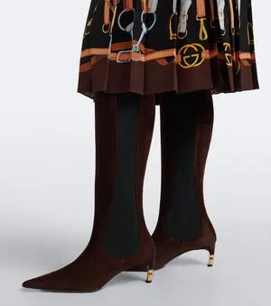 Gucci Eva Suede Knee-high Boots