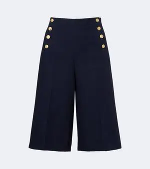 Polo Ralph Lauren Cotton And Wool Bermuda Shorts - Blue