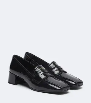 Prada Patent Leather Loafer Pumps - Black