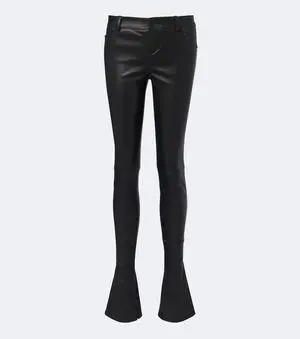 Gucci Leather Slim Pants - Black