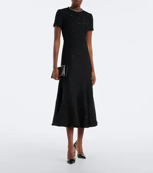 Roland Mouret Embellished Bouclé Cocktail Dress