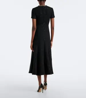 Roland Mouret Embellished Bouclé Cocktail Dress