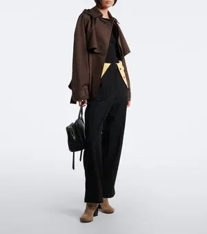 Loewe Paneled Wool Wide-leg Pants