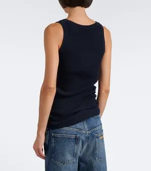 Miu Miu Ribbed-knit Cotton Tank Top
