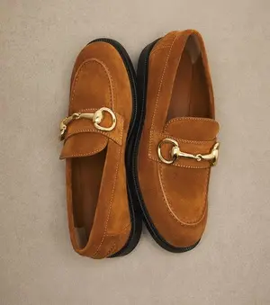 Gucci Horsebit Suede Loafers