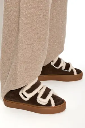 Inuikii Shearling Velcro Wedge” Wedge Shoes