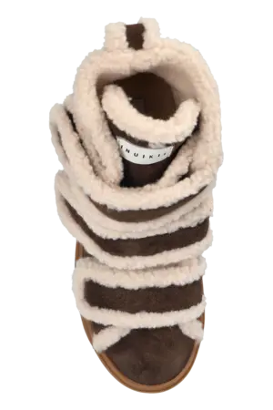 Inuikii Shearling Velcro Wedge” Wedge Shoes