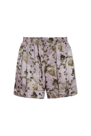 R13 Floral Print Shorts - Purple