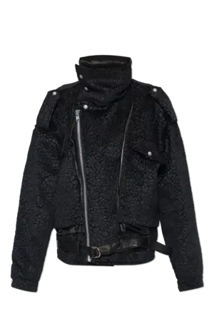 R13 Jacket With Vintage Effect - Black