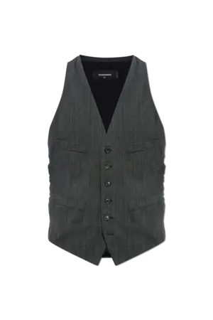 Dsquared2 Vest Made From Mixed Materials - Grey