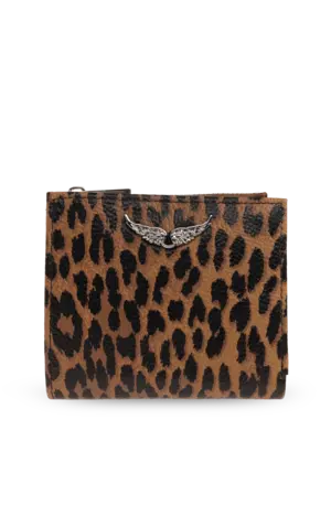 Zadig&Voltaire Leather Wallet With Logo Appliqu - Brown