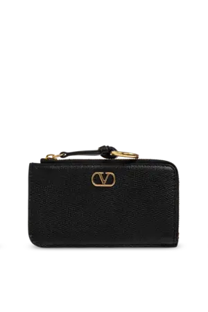 Valentino Garavani Leather Card Holder - Black