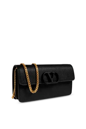 Valentino Garavani Leather Wallet With Chain