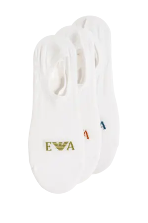 Emporio Armani Three-pack Of Socks With Logo - White