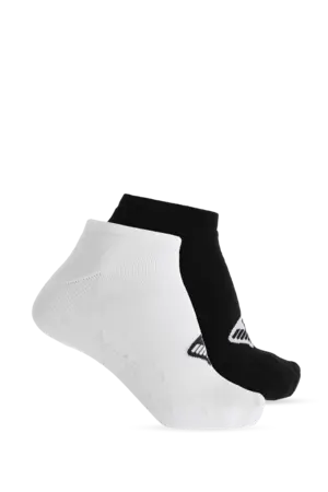 Emporio Armani Two-pack Of Socks With Logo - Black