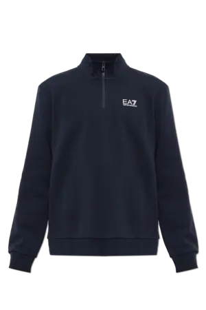 EA7 Sweatshirt With Stand-up Collar - Navy Blue