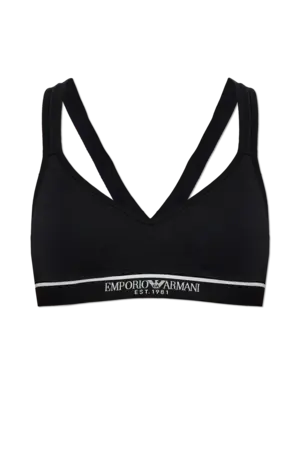Emporio Armani Cotton Bra - Black