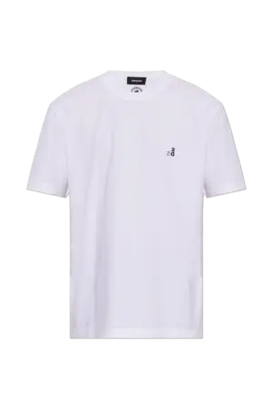 Dsquared2 T-shirt With Logo Appliqu - White