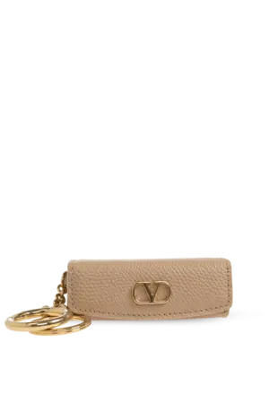 Valentino Garavani Leather Lipstick Case - Beige