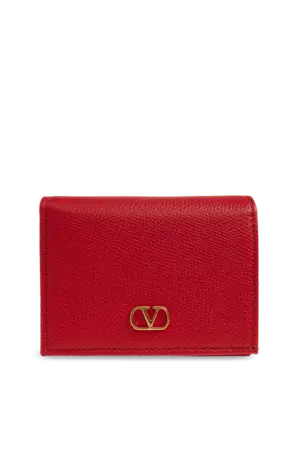 Valentino Garavani Leather Wallet With Logo - Red