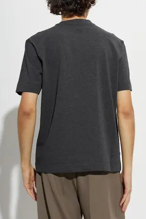 Emporio Armani T-shirt With Embroidered Logo - Grey