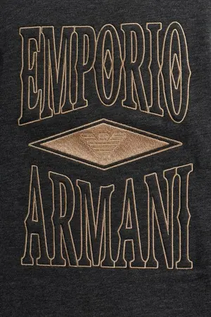 Emporio Armani T-shirt With Embroidered Logo - Grey