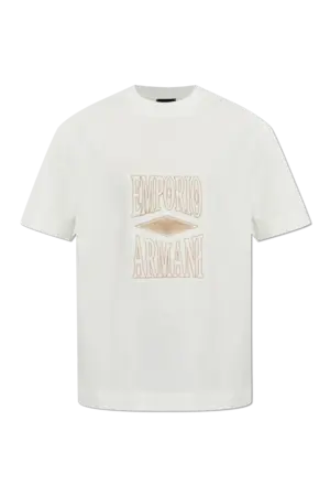 Emporio Armani T-shirt With Embroidered Logo - White