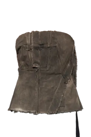 Rick Owens Top With Bare Shoulders And Decorative Strap - Brown