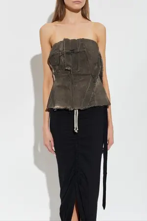 Rick Owens Top With Bare Shoulders And Decorative Strap