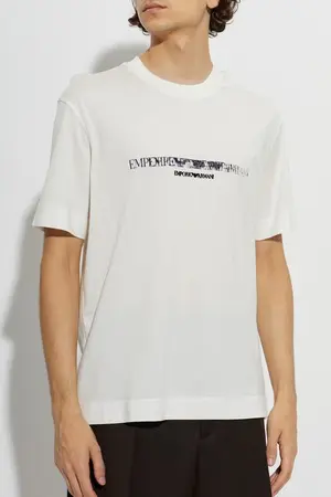 Emporio Armani T-shirt With A Velvet-finish Logo