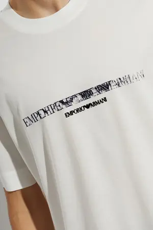 Emporio Armani T-shirt With A Velvet-finish Logo