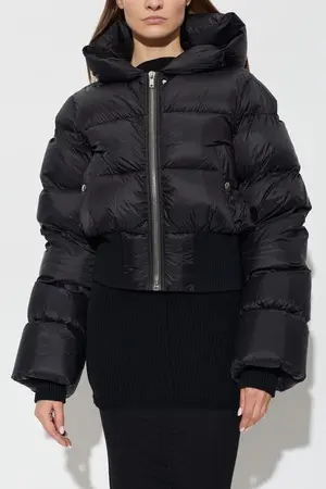 Rick Owens Quilted Jacket With Hood