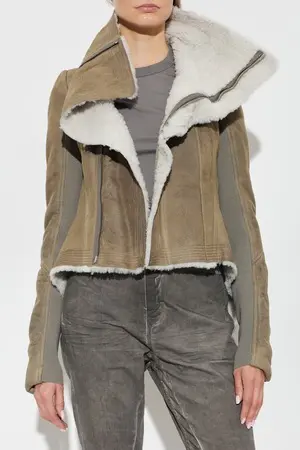 Rick Owens Suede Shearling Coat