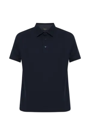 Brioni Cotton Polo - Navy Blue