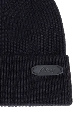 Brioni Wool Beanie With Patch