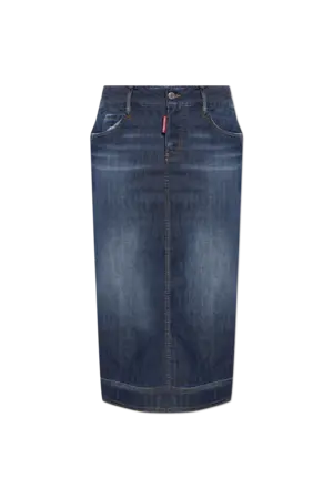 Dsquared2 Denim Skirt With Pockets - Navy Blue