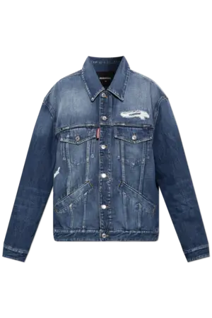Dsquared2 Oversized Denim Jacket - Navy Blue
