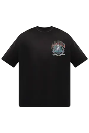 Amiri T-shirt With Print And Shimmering Crystals - Black