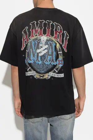Amiri T-shirt With Print And Shimmering Crystals