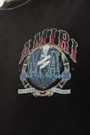 Amiri T-shirt With Print And Shimmering Crystals