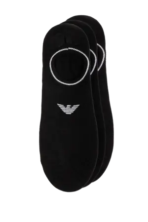 Emporio Armani 3-pack Of Socks With Logo - Black